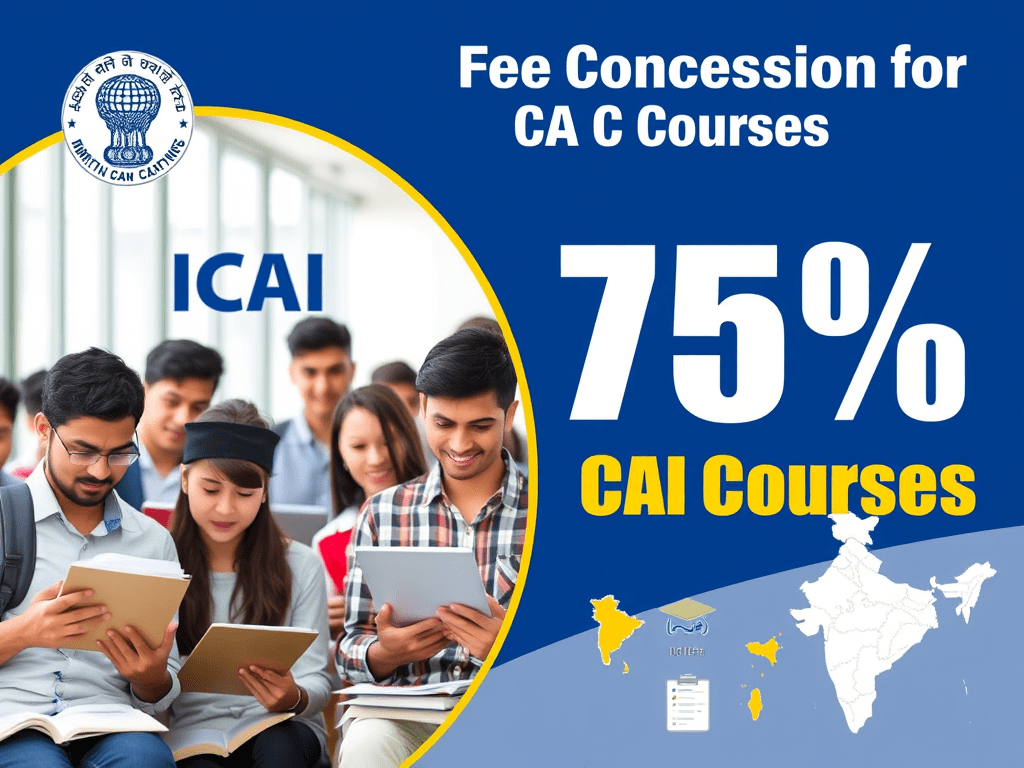 ICAI Offers 75% Fee Concession for CA Aspirants – Stox N Tax